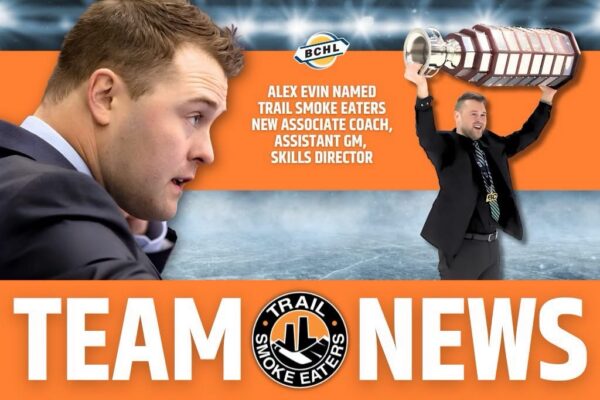 Alex Evin to join BCHL’s Trail Smoke Eaters as an associate coach ...